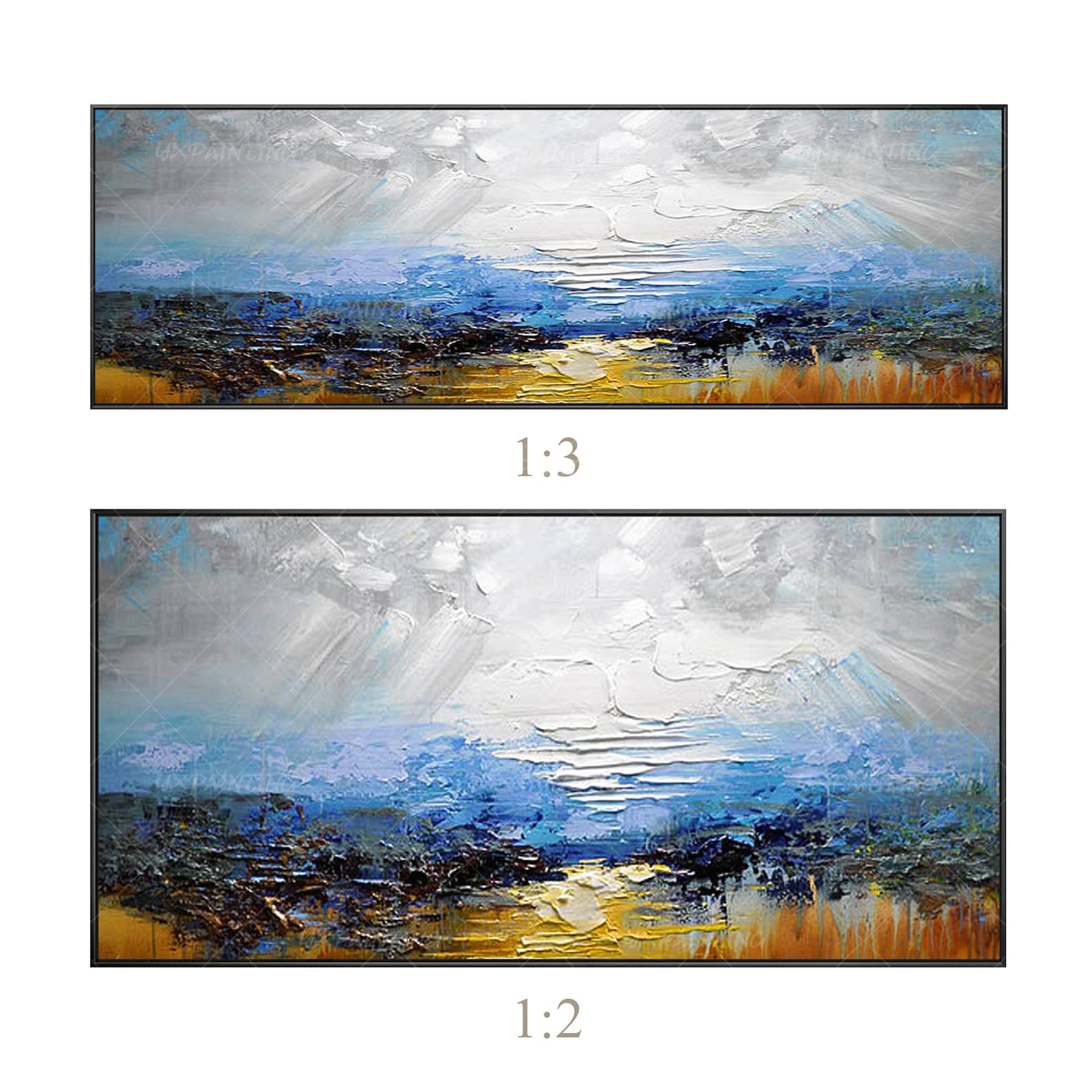 Sunrise Texture Original Abstract Painting on Canvas Extra - Etsy