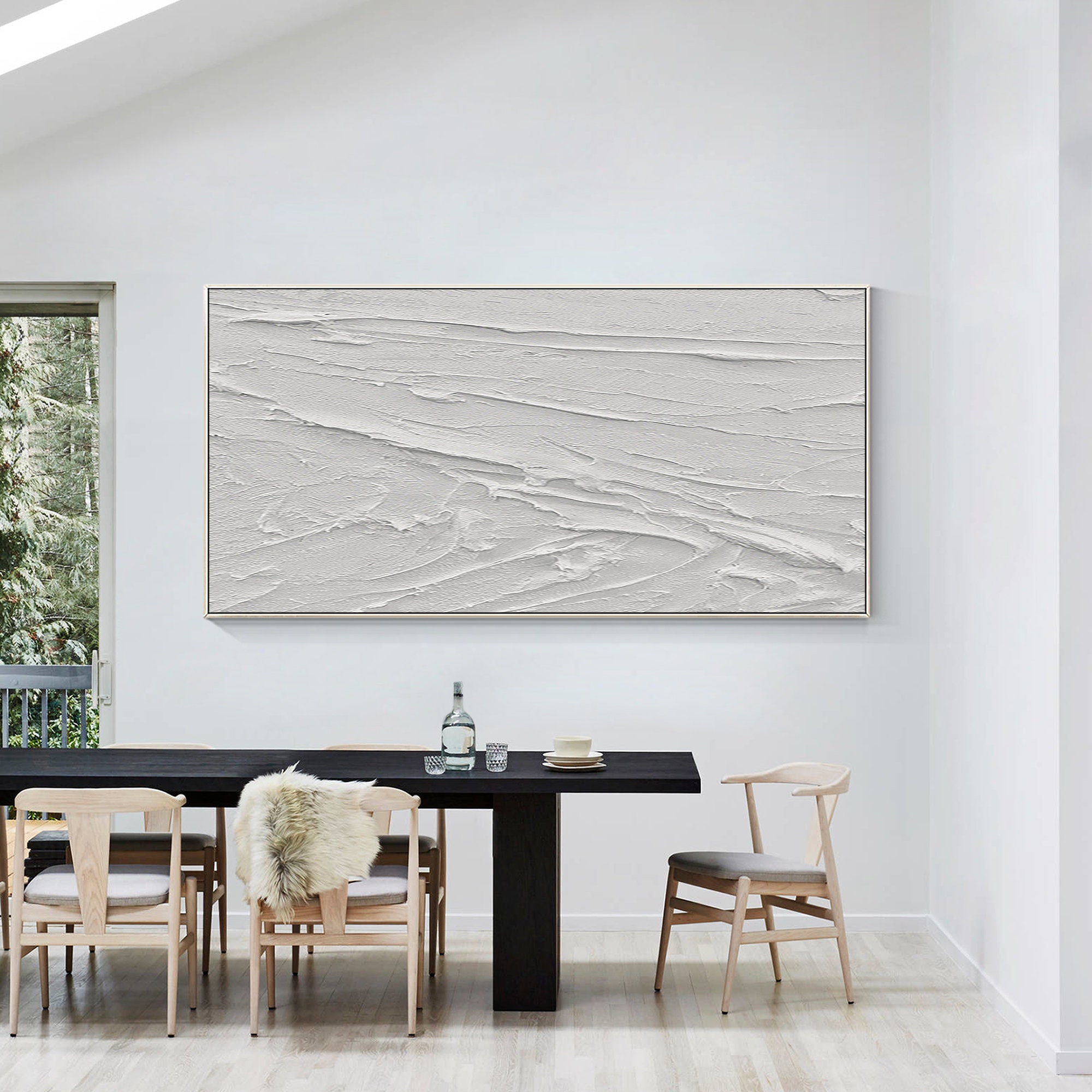 3D White Texture Wall Art Minimalist Painting on Canvas - Etsy