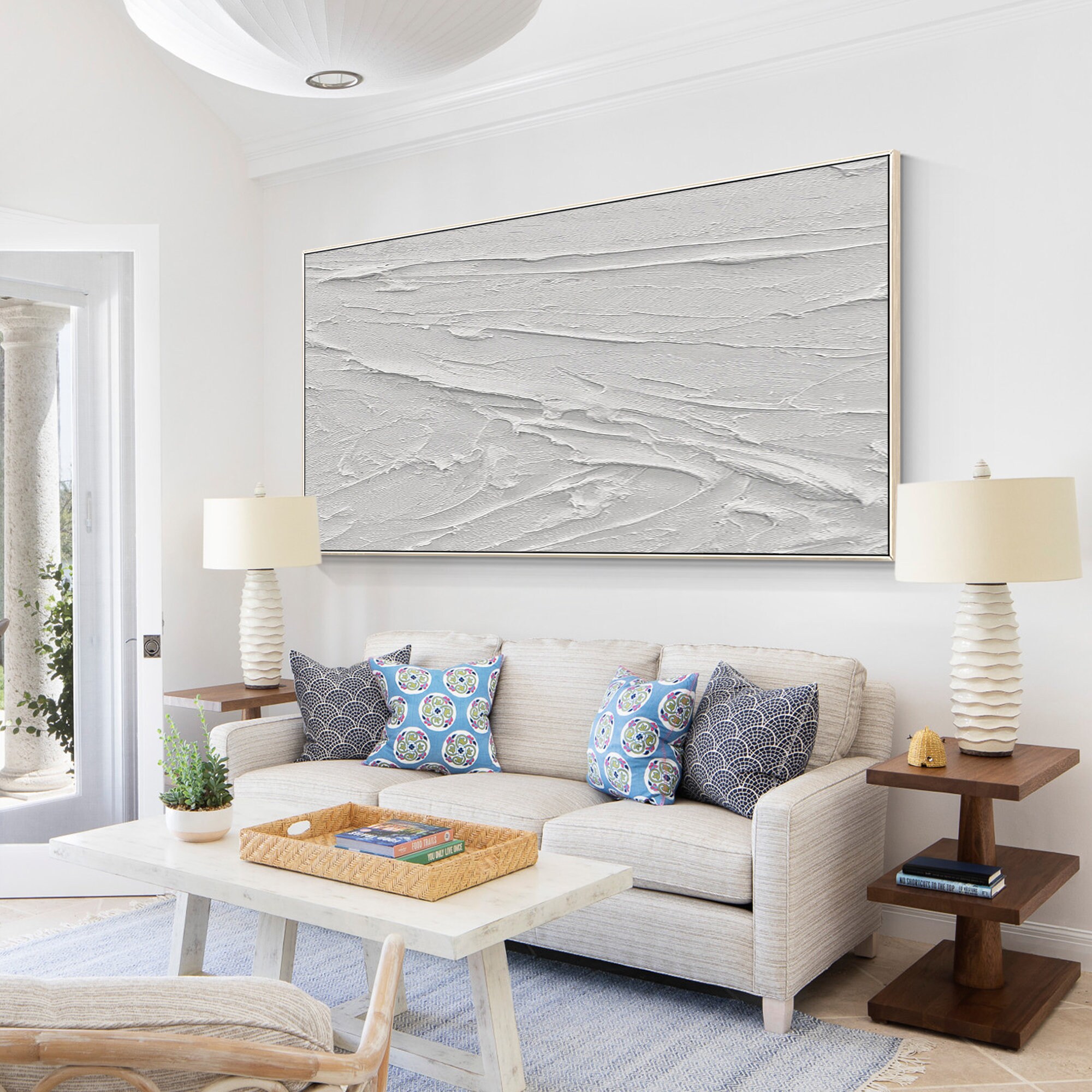 3D White Texture Wall Art Minimalist Painting on Canvas - Etsy