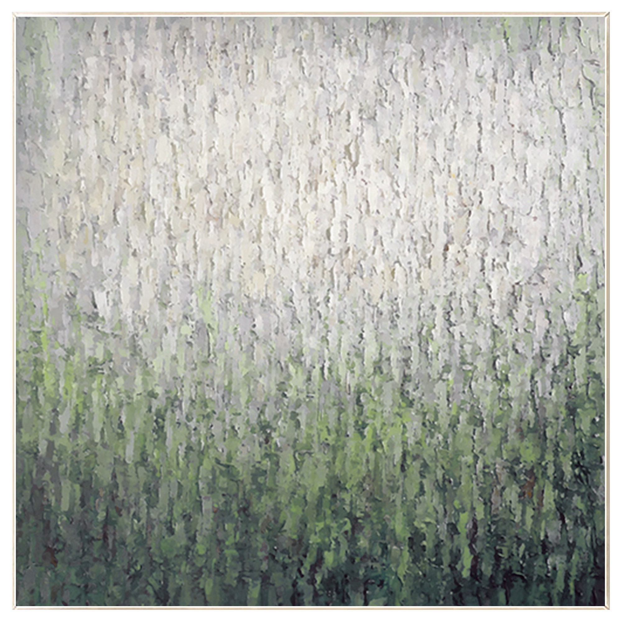 Sage Green Abstract Original Painting on Canvas Square Wall - Etsy