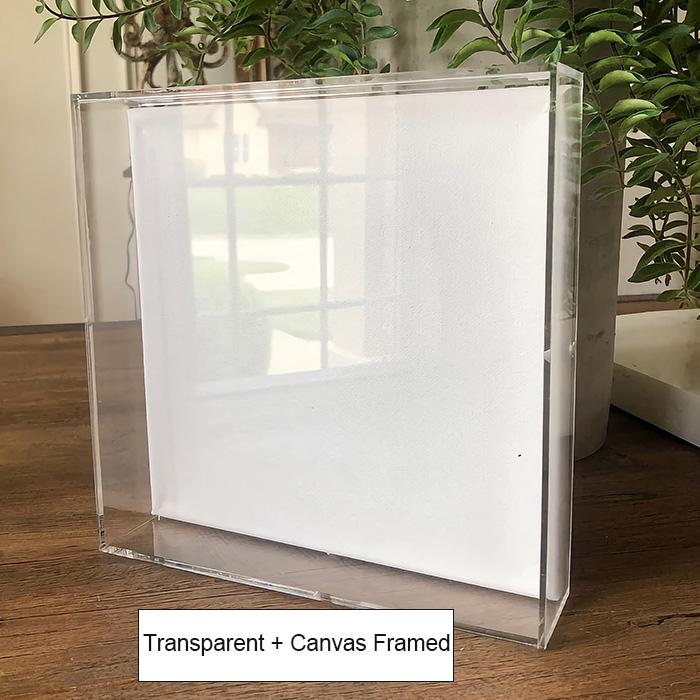 Colorful Frame Box for Art, With Blank Stretched Canvas, Orange Blue ...
