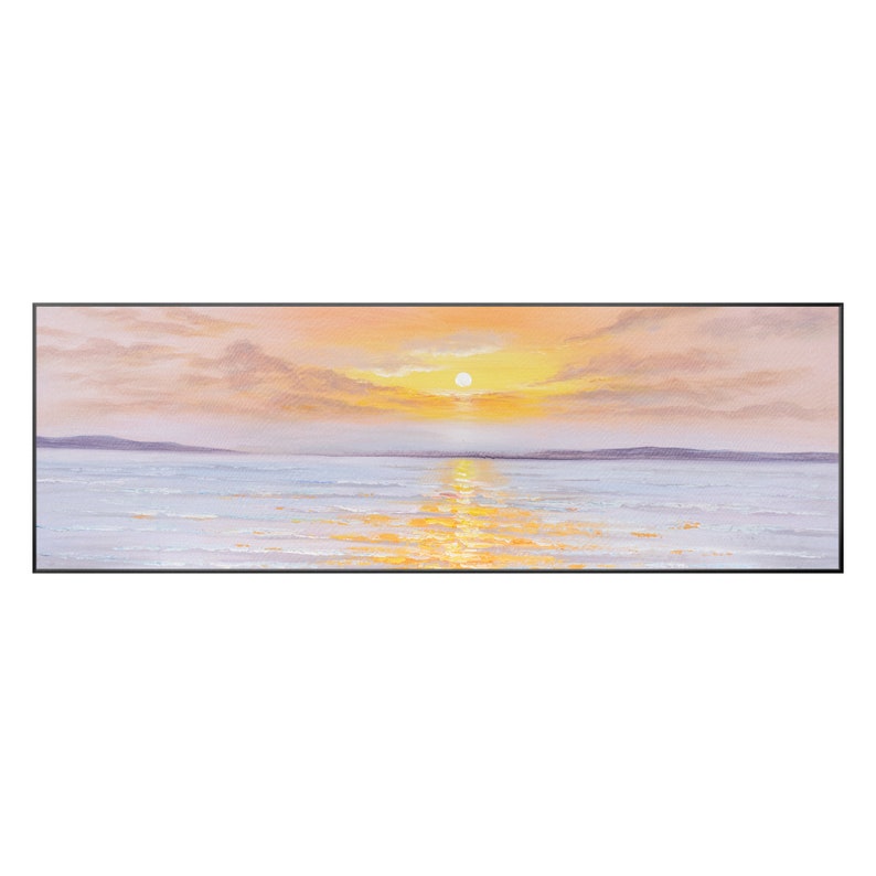 Sunrise Sunset Texture Original Painting Canvas Livingroom - Etsy