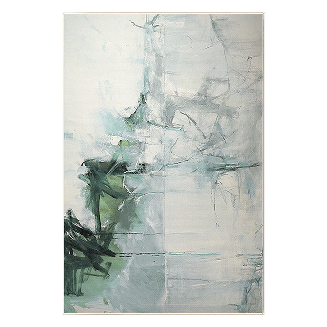 Green White Original Abstract Painting on Canvas Texture Wall - Etsy