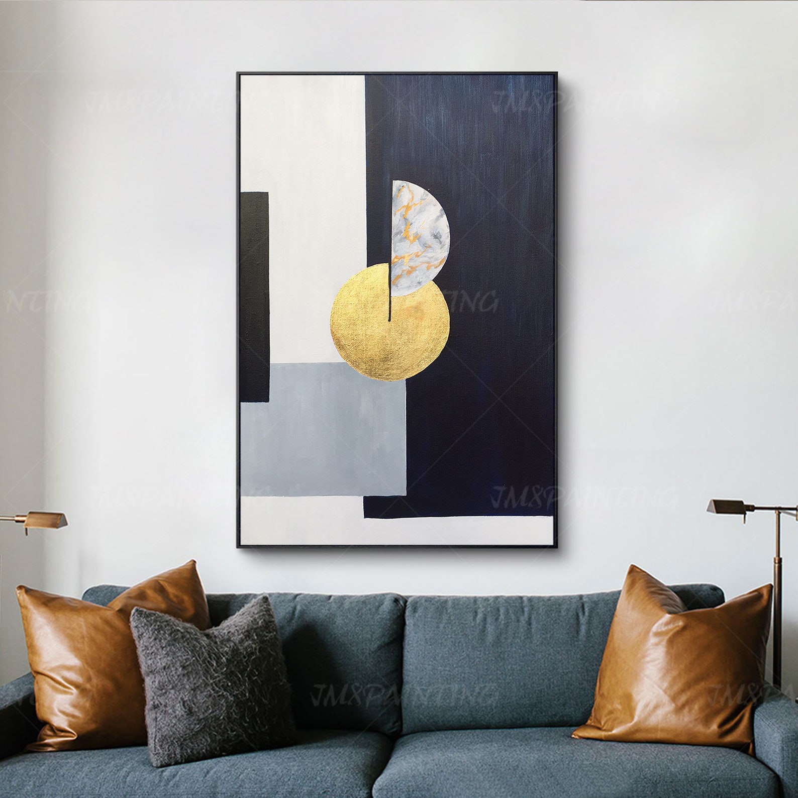 Abstract Geometric Art Acrylic Painting on Canvas Original Art - Etsy