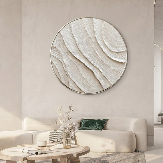 Color De Pared Con Crema Interior De Estilo Japonés Con Sofá Gris Y