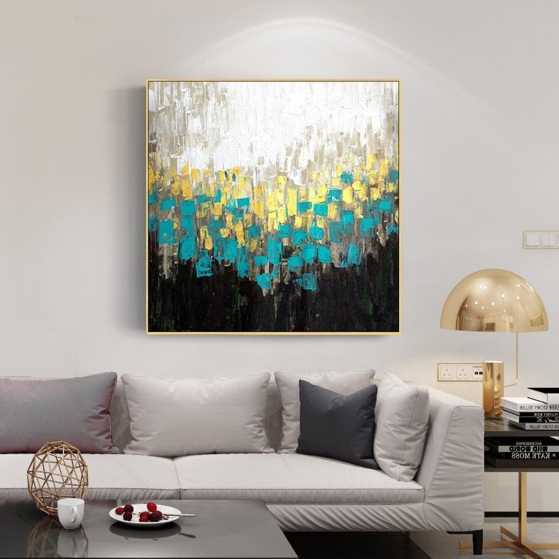 Abstract colorful Original Acrylic Painting On Canvas Extra | Etsy