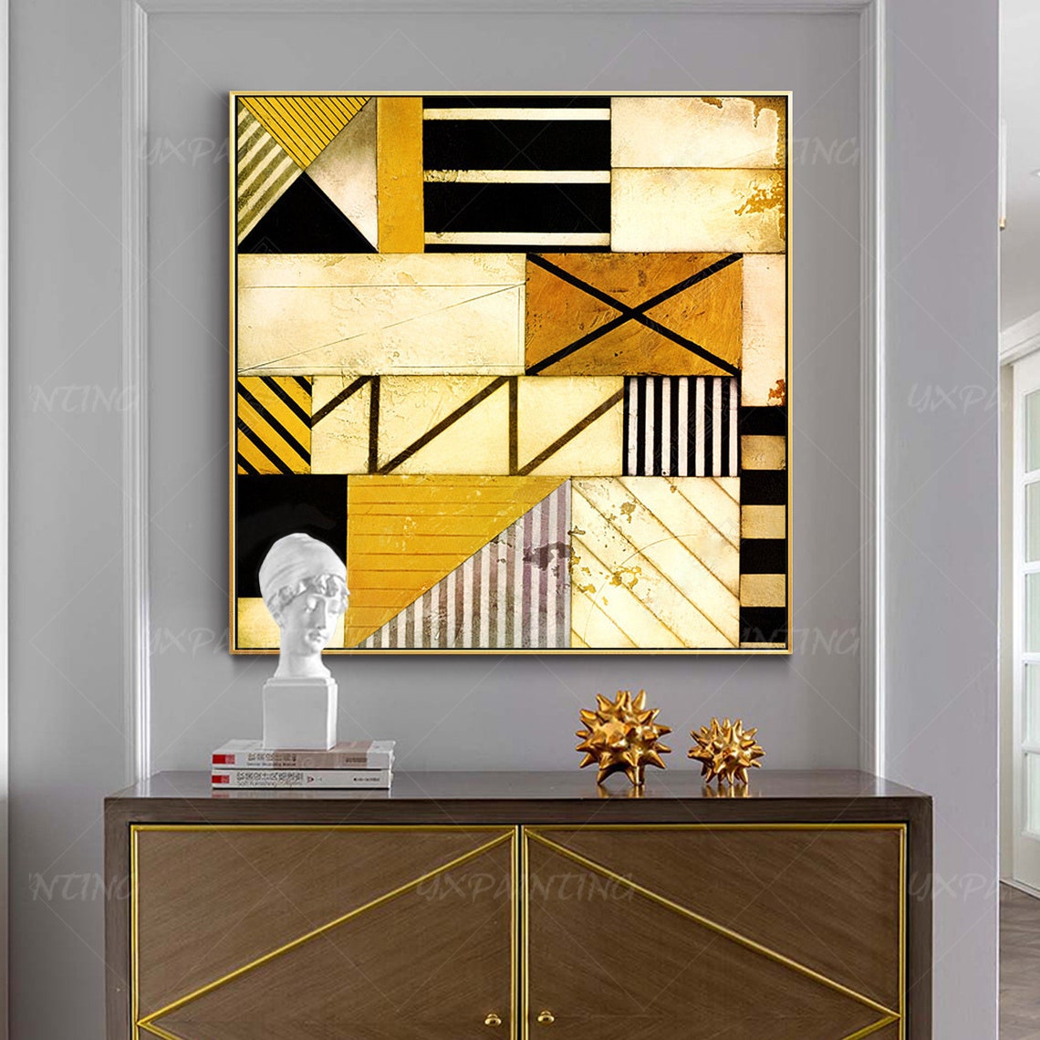 Geometric art Abstract Paintings On Canvas original acrylic | Etsy