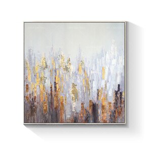 Gold Leaf Abstract Acrylic Paintings on Canvas Original Art | Etsy