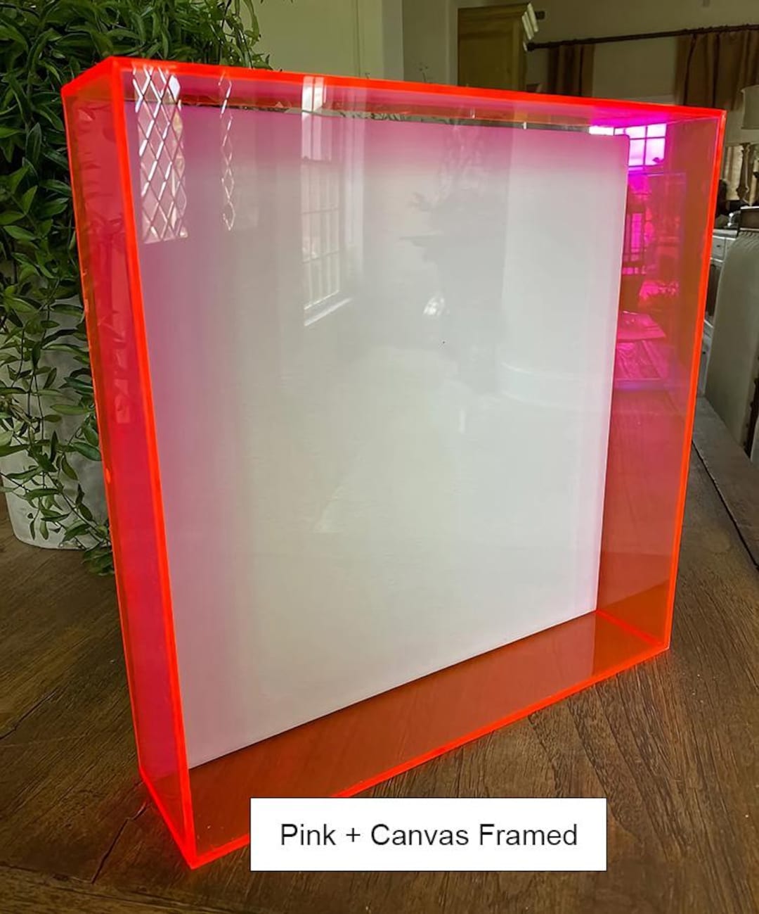 Colorful Frame Box for Art, With Blank Stretched Canvas, Orange Blue ...