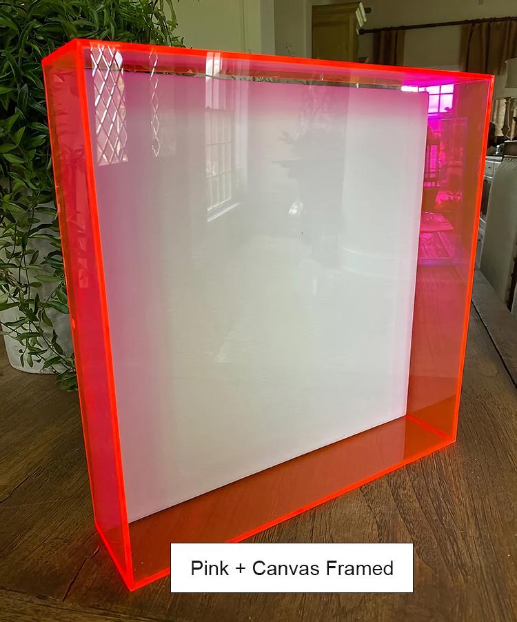 Colorful Frame Box for Art, With Blank Stretched Canvas, Orange Blue ...