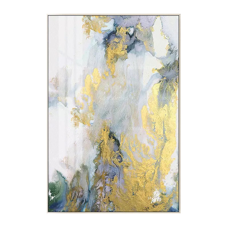 Gold art Abstract Acrylic Paintings On Canvas original green | Etsy