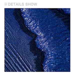 Round Navy Blue Texture Wall Art Framed, Minimalist Painting on Canvas ...