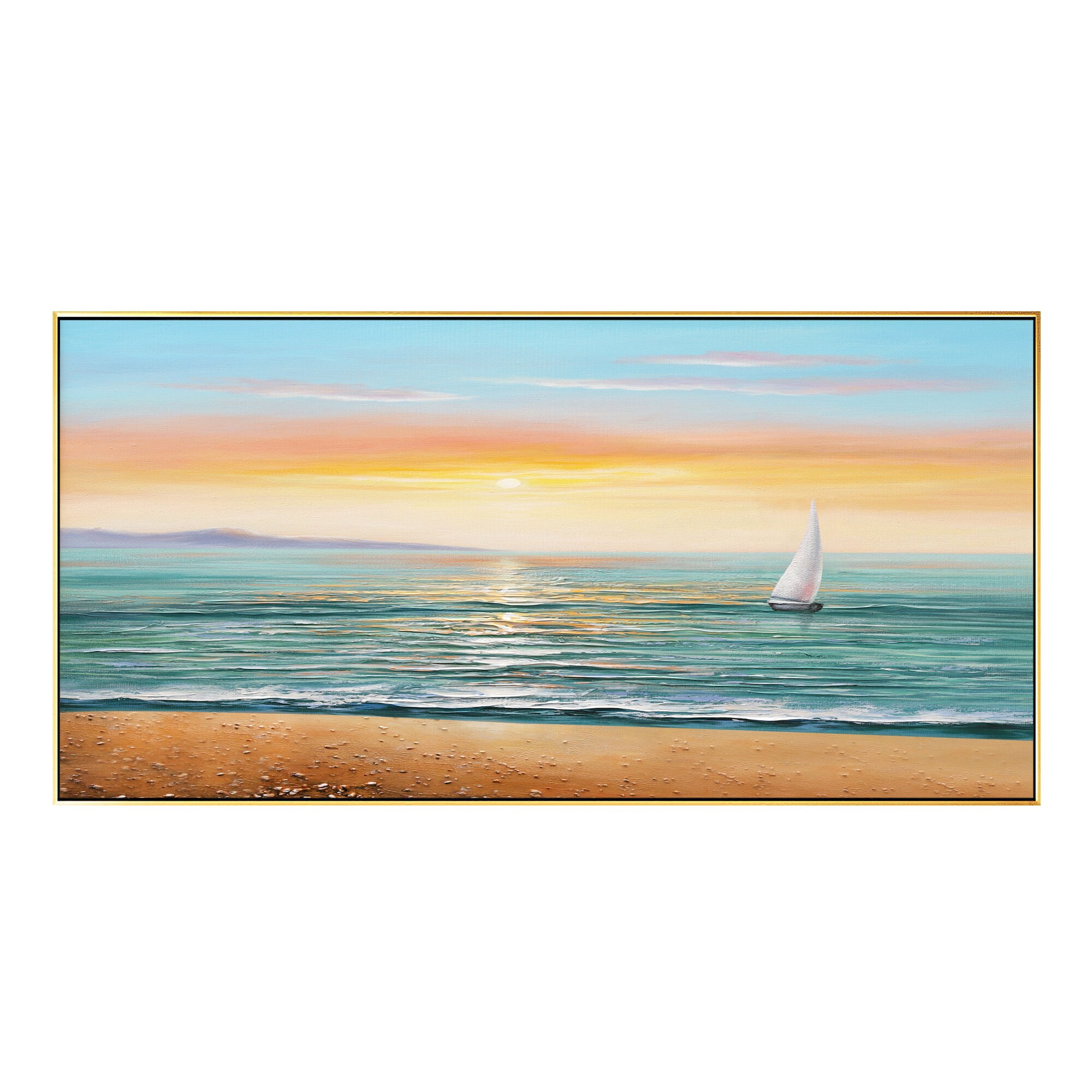 Seascape Painting Sunrise Original Beach Large Painting | Etsy