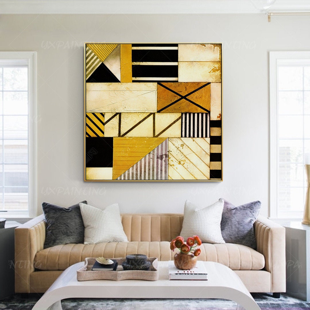 Geometric Art Abstract Paintings on Canvas Original Acrylic - Etsy