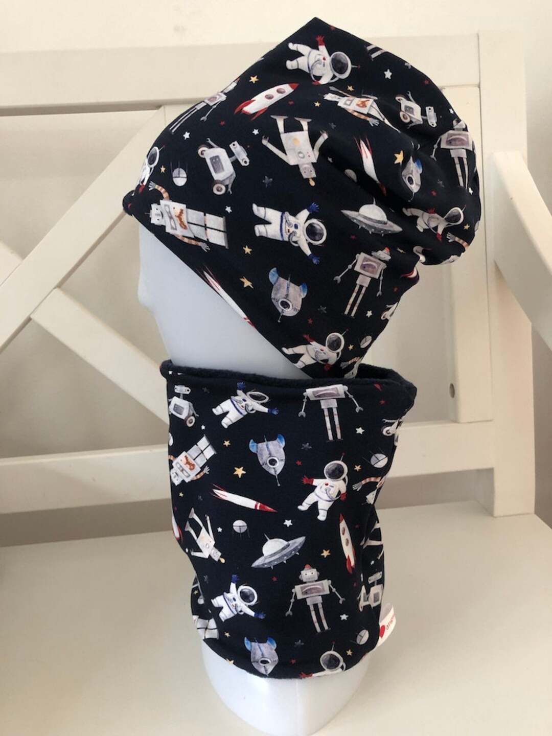Set Beanie Loop Frühling Schal Mütze Jungen Jungenmütze Dinosaurier ...