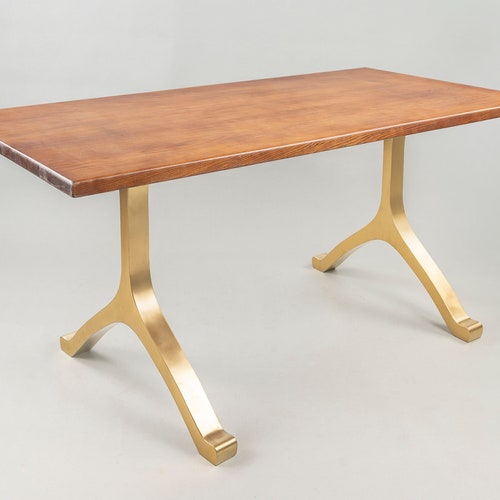 Golden Table Legs Steel Table Legs set of 2 Dining Table - Etsy Canada