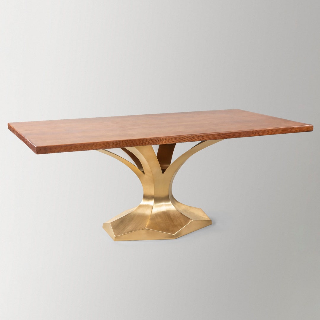 Gold Table Base L32 X W22 X H28, 304 Dentro Metal Handmade Desk Legs ...