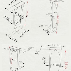 Counter Table Legs h34 Bar Table Legs, Counter Height Table Legs ...