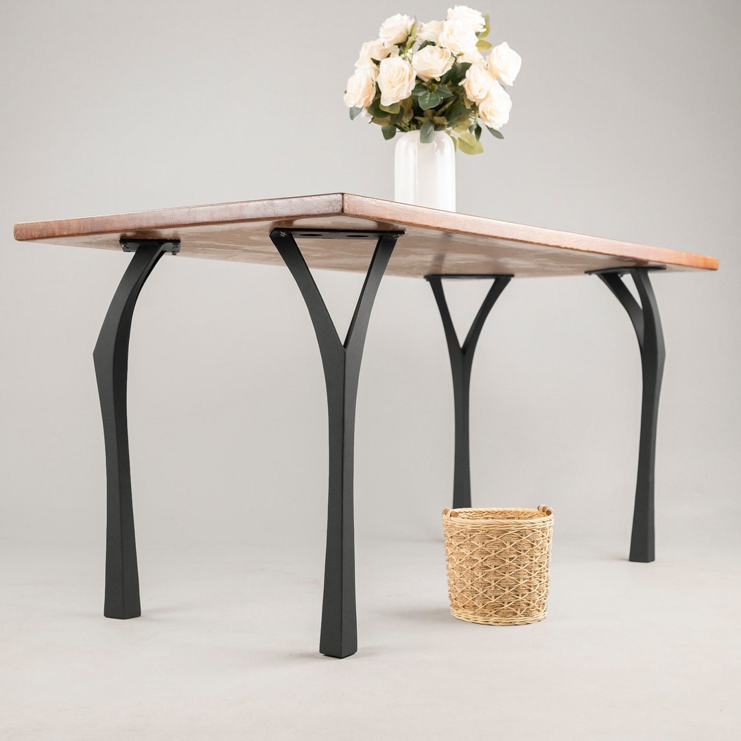 Table Legs W9 X H28 set of 4 Pcs DIY Steel Furniture Legs for Desk ...