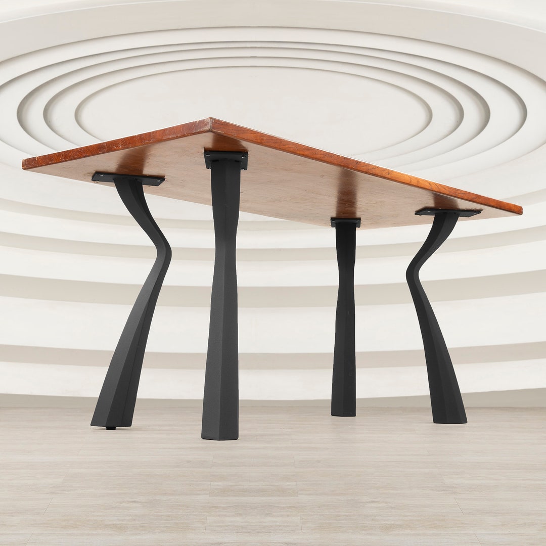 Dining Table Legs W3 X H28 set of 4 Pcs Handmade Furniture Legs, Metal ...