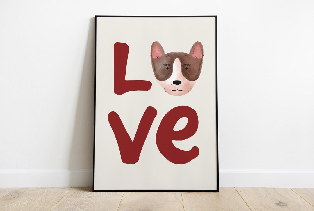 Love Cat Art Print, Cute Cat Printable Wall Art, Quote Print Digital ...