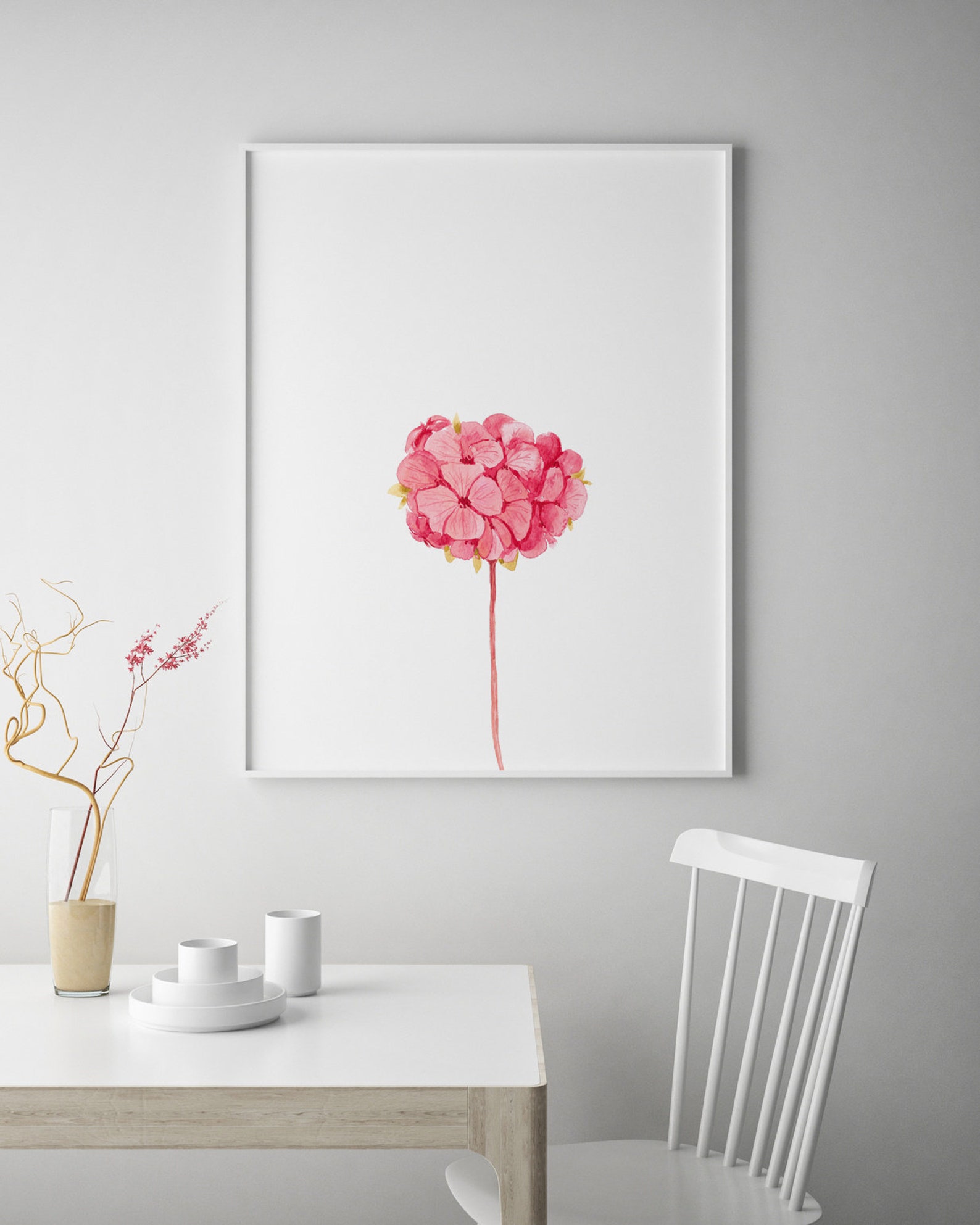 Flower Wall Art Botanical Wall Art Pink Art Printable | Etsy