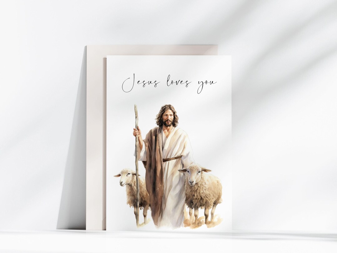 Jesus Loves You Card Printable, Christian Card, Christmas Card ...