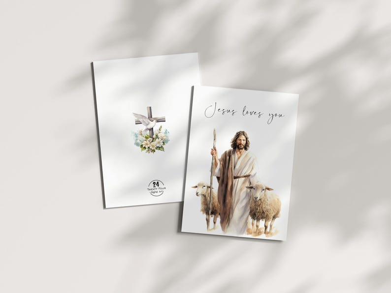 Jesus Loves You Card Printable, Christian Card, Christmas Card ...