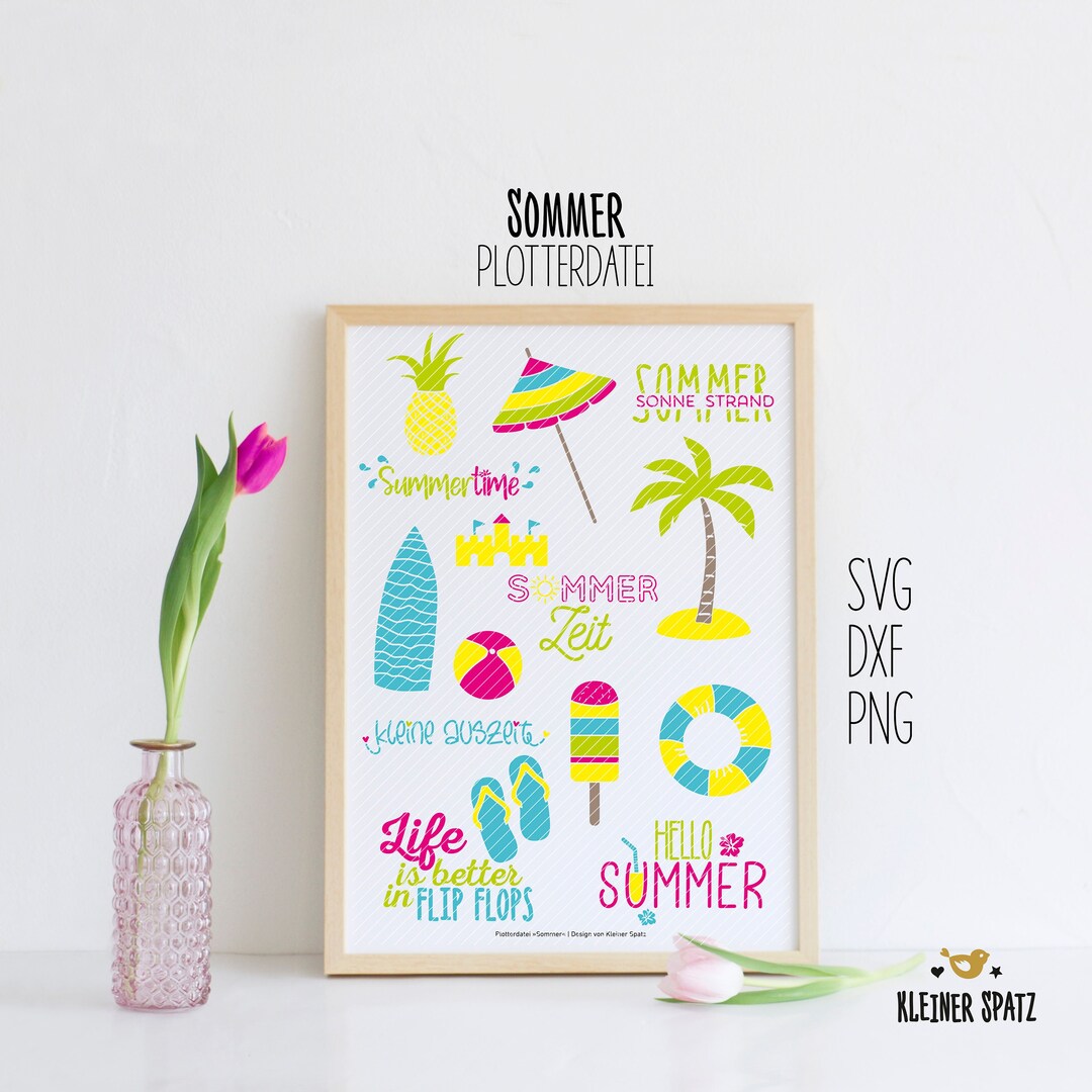 Plotter File "summer" | Vacation | Sun | Beach | Palm Trees | Time Out ...