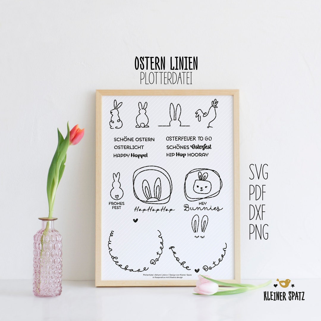 PLOTTER FILE EASTER LINES | Easter | Bunny | Wording | Font | Easter ...