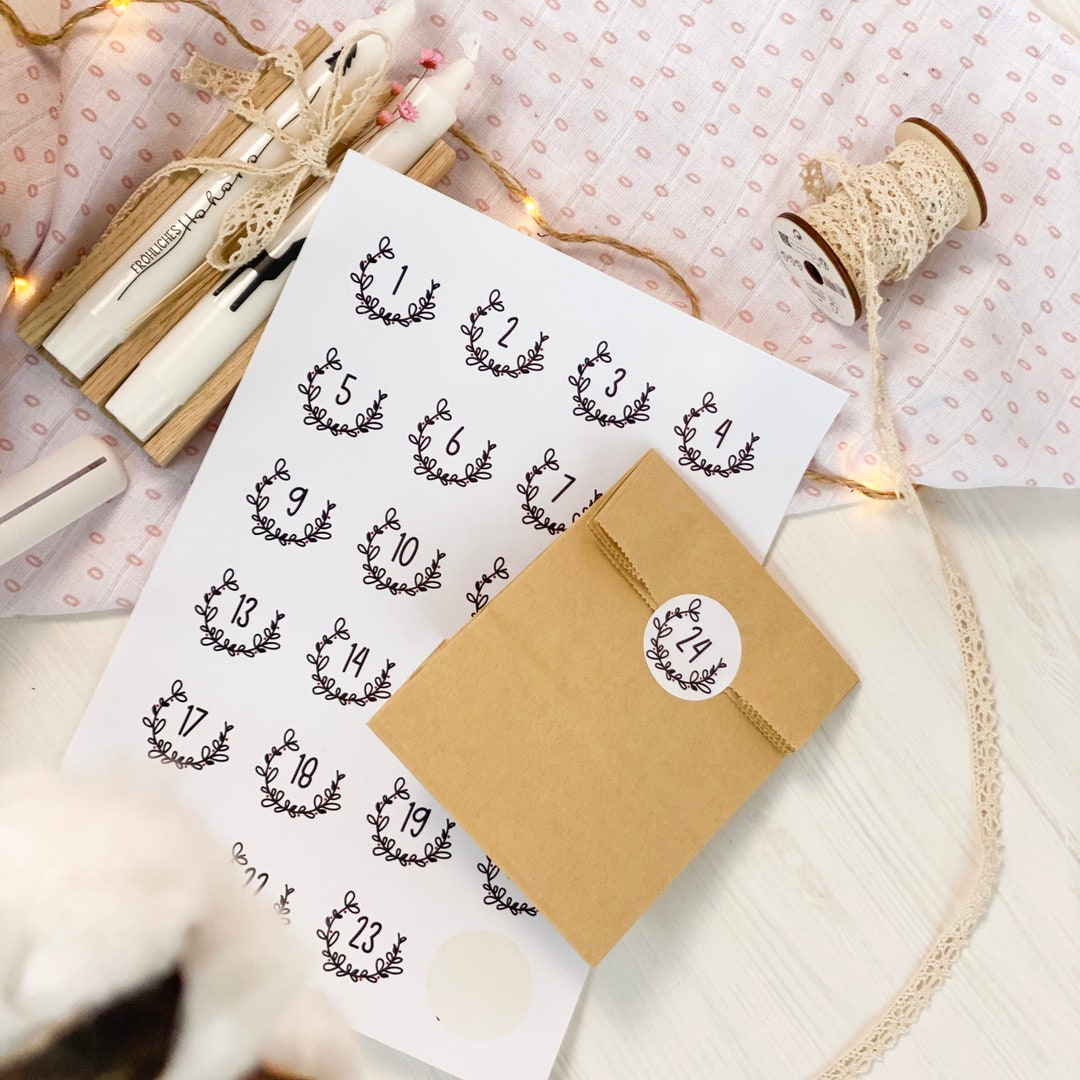 Plotter File, Laser File Motif advent Calendar Numbers Trailer Advent ...