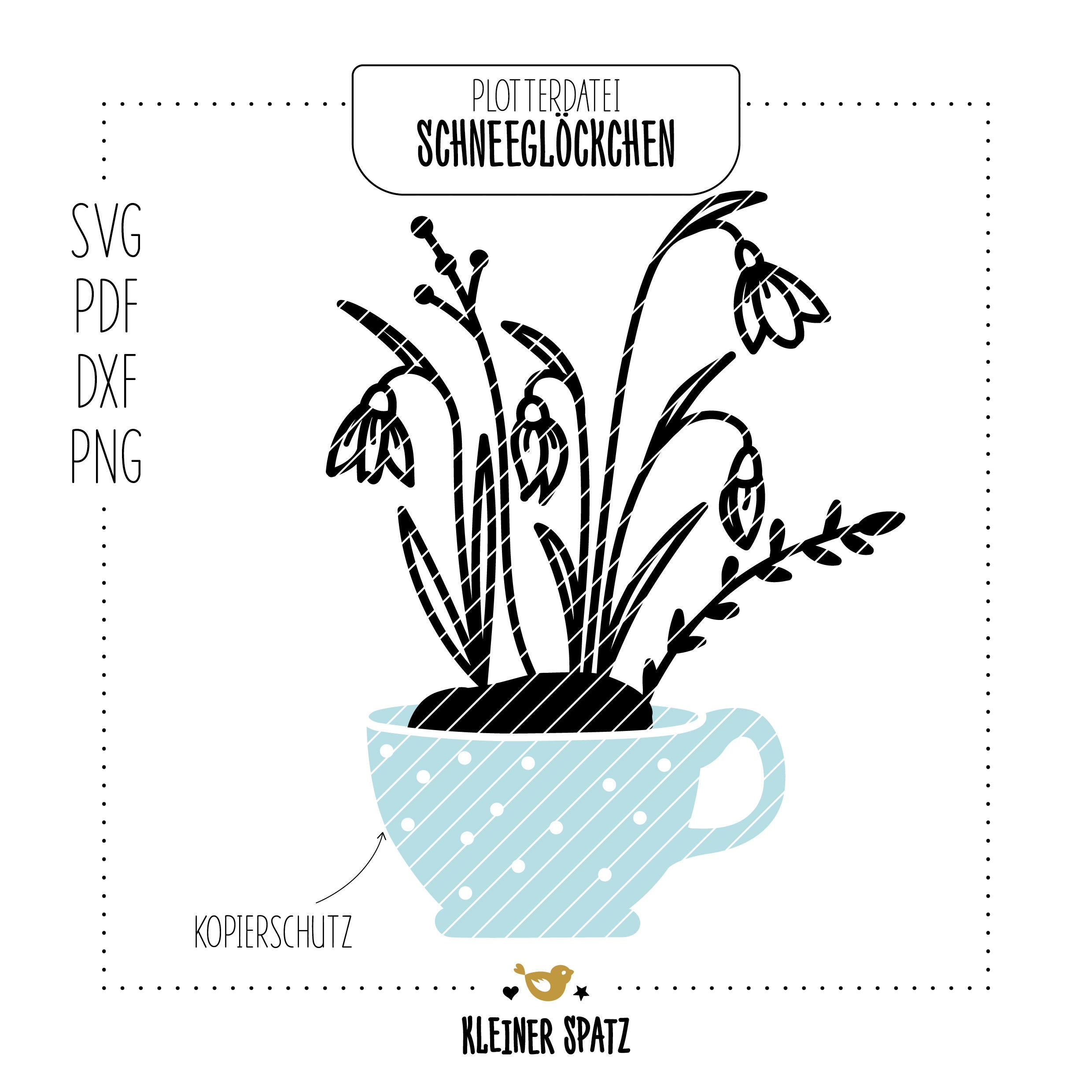 PLOTTERDATEI SCHNEEGLÖCKCHEN Frühling Blumen Tasse - Etsy