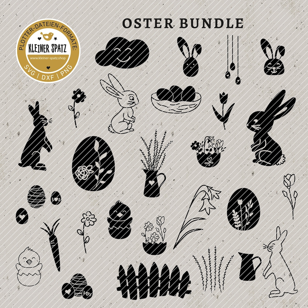 PLOTTERDATEI OSTER BUNDLE | Ostern | Osterhasen | Plotten | Svg | dxf | png - Etsy.de