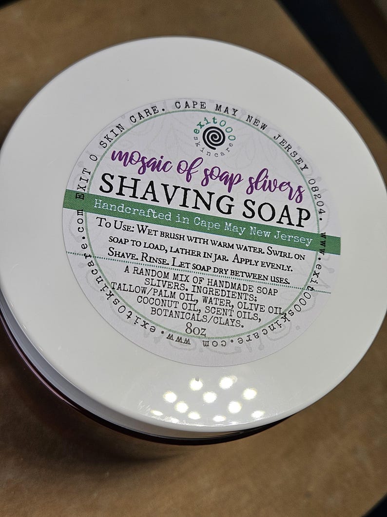 Spec: That Tallow Shave, Soap Mosaic in a Jar With a Shaving Brush. - Etsy