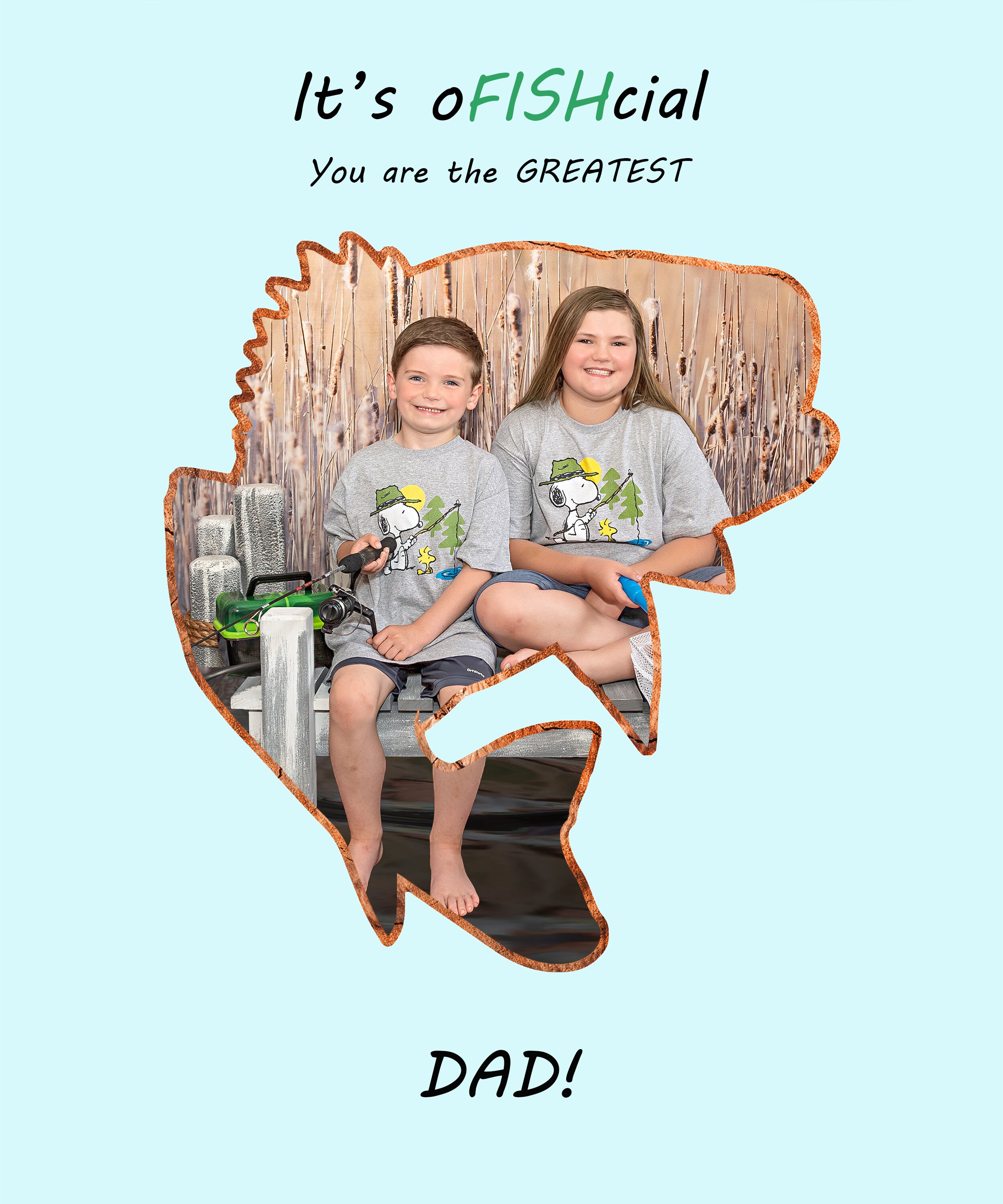 Fish Composite Frame; Digital Fishing Frame Father's Day, Grandpa, Papa ...