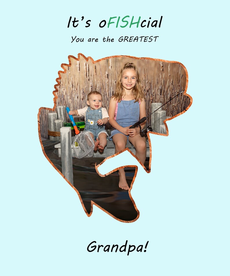 Fish Composite Frame Digital Fishing Frame Father's Day - Etsy