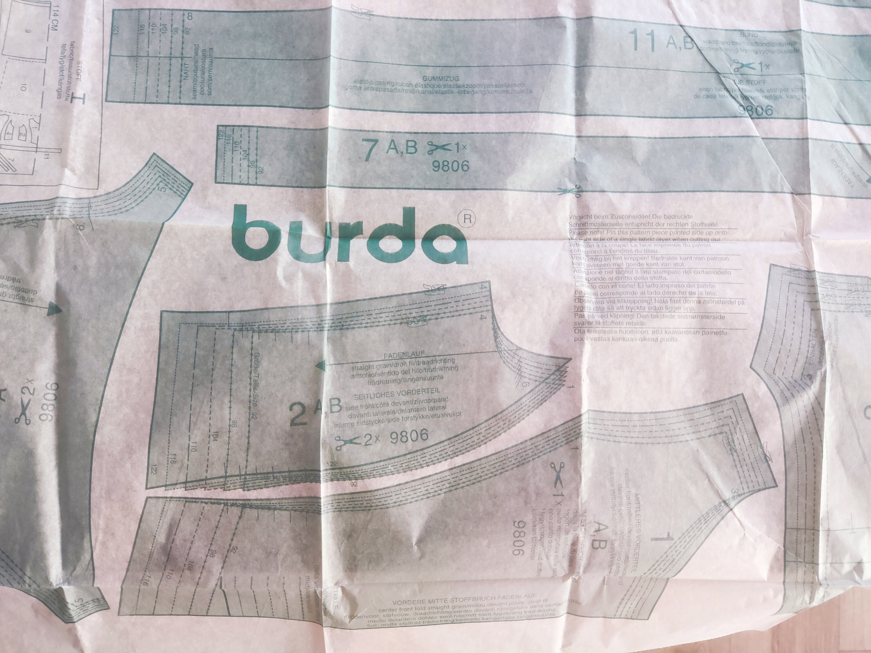 Vintage Burda 9806 Sewing Pattern UNCUT Childs Dress Robe Vest Size - Etsy