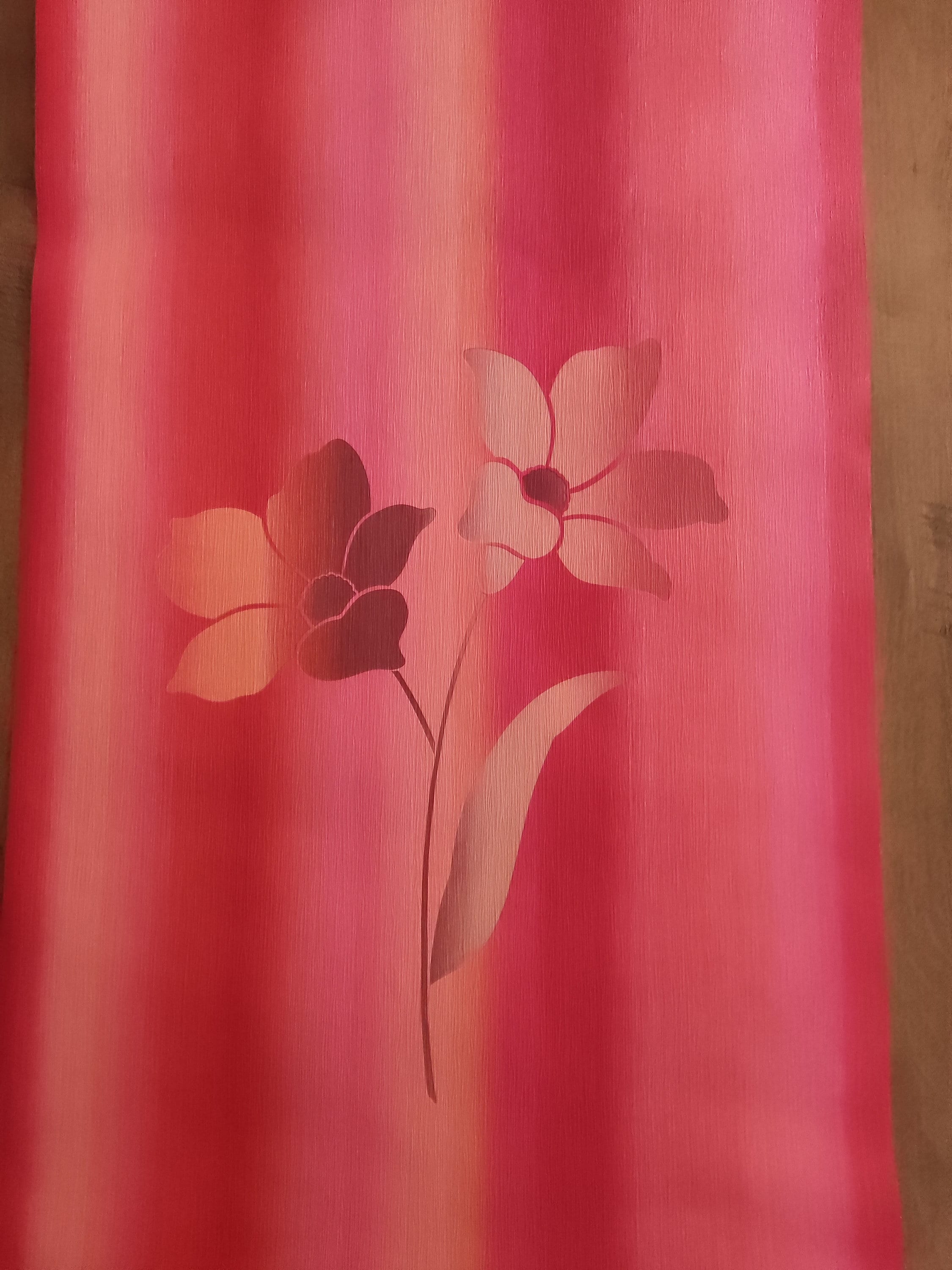 Vintage Red Floral Wallpaper From 2000's. - Etsy