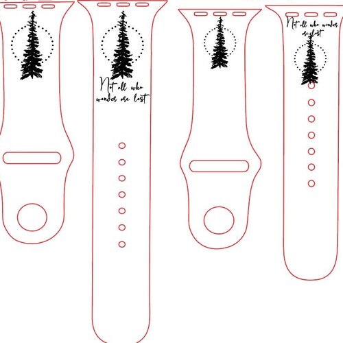 Love Watch Band Design SVG & AI Bundle Silicone Band Laser | Etsy