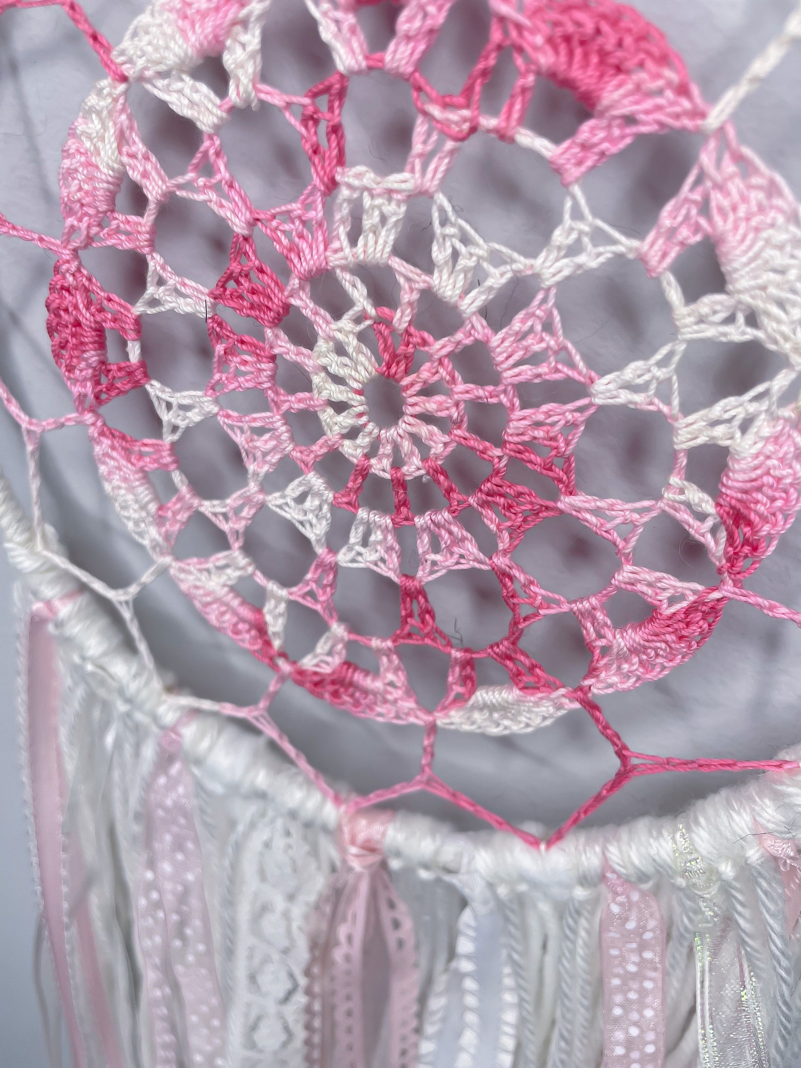 Pink and White Crochet Dreamer - Etsy