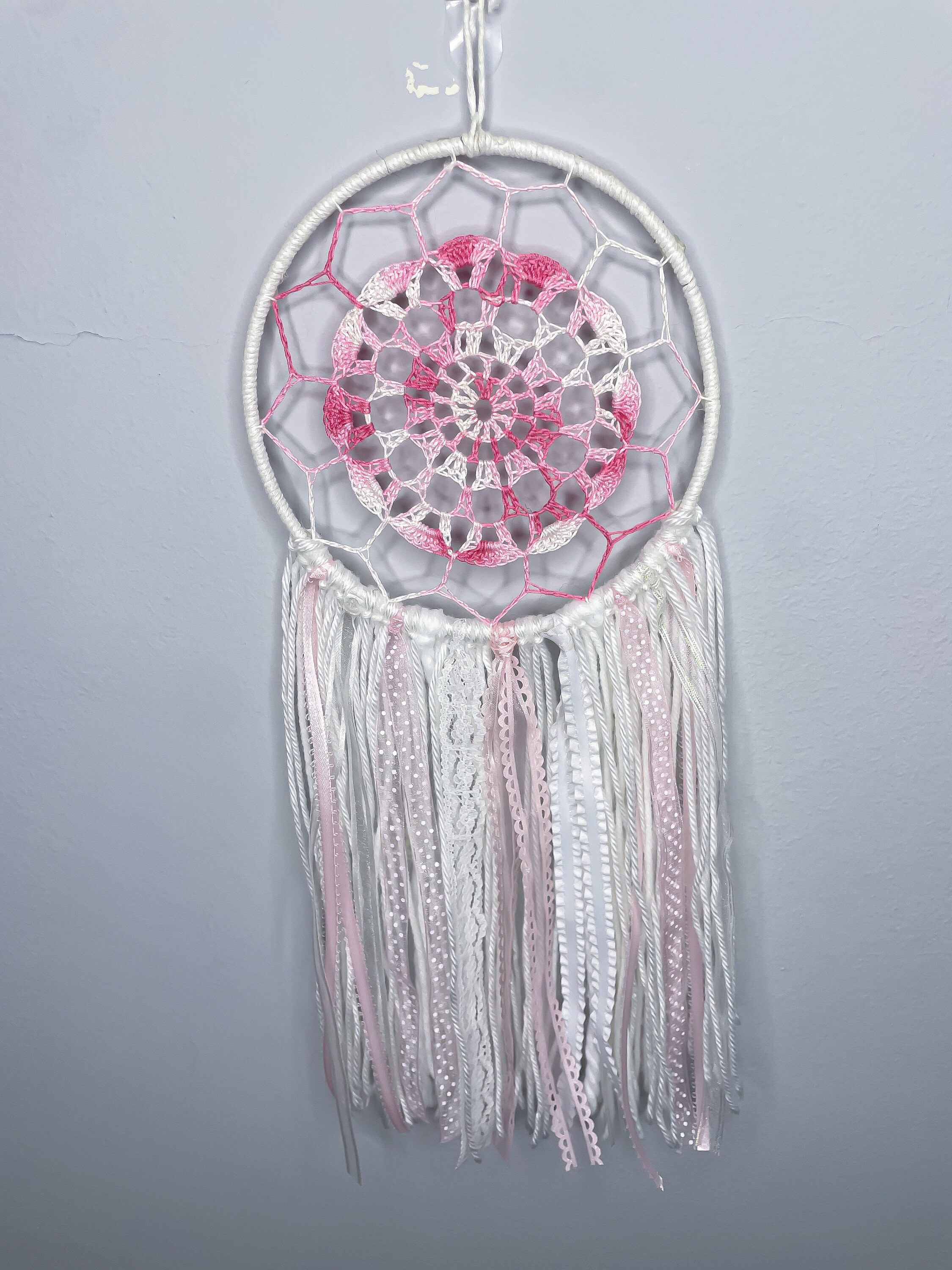 Pink and White Crochet Dreamer - Etsy