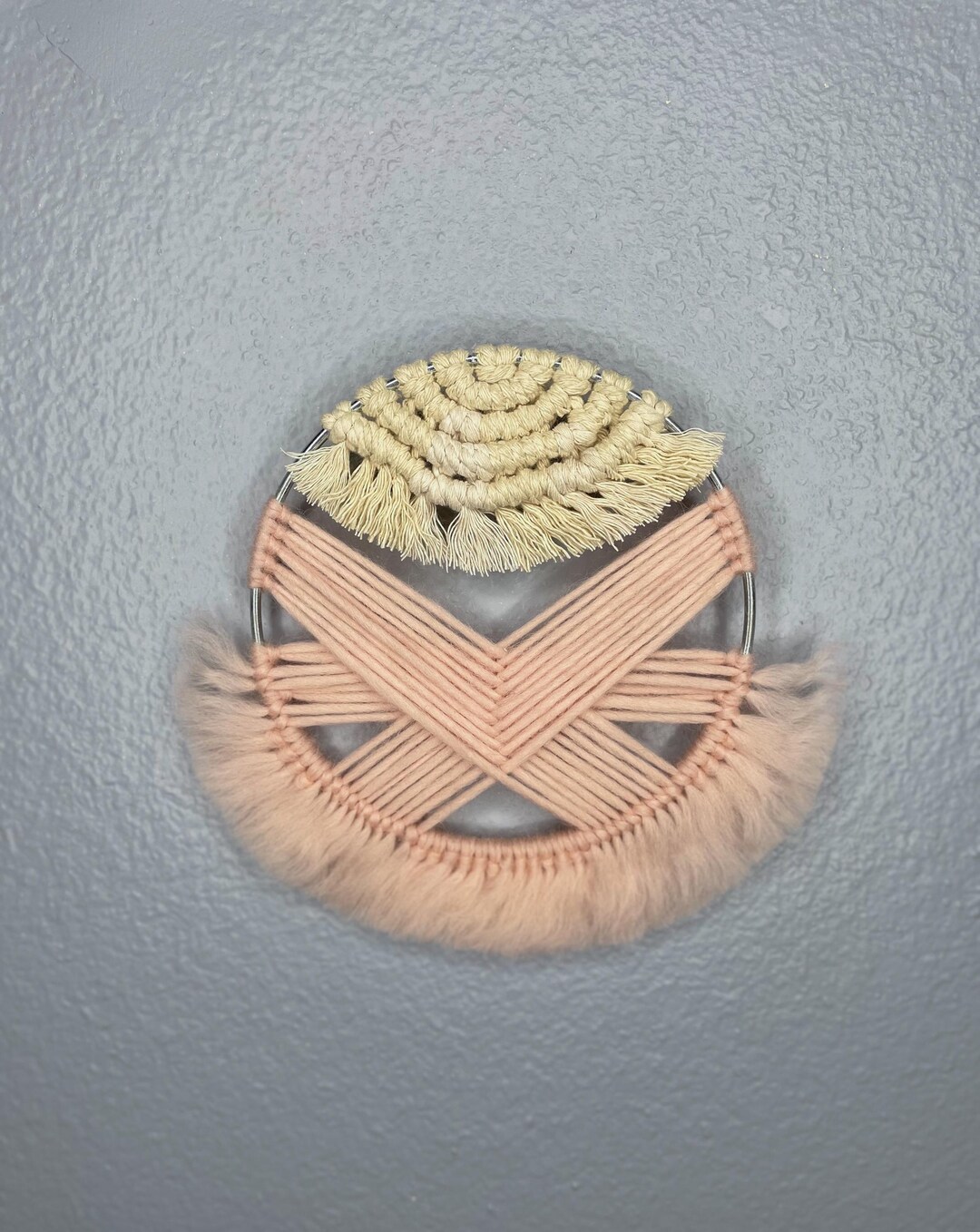 Peach Macrame Wall Hanging - Etsy