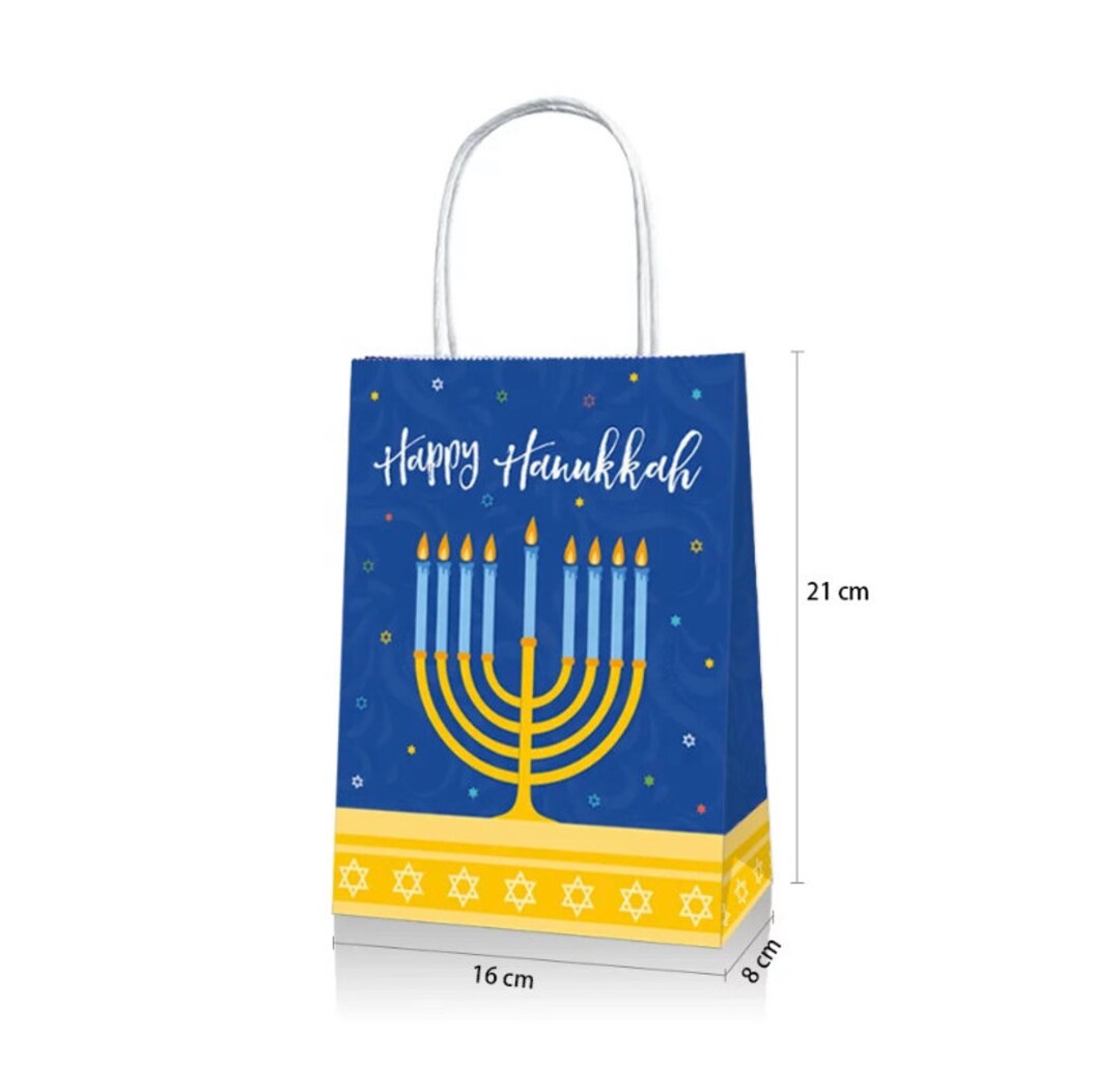 Hanukkah Gift Bags 12 Pack Festive Paper Bags With Colorful - Etsy UK