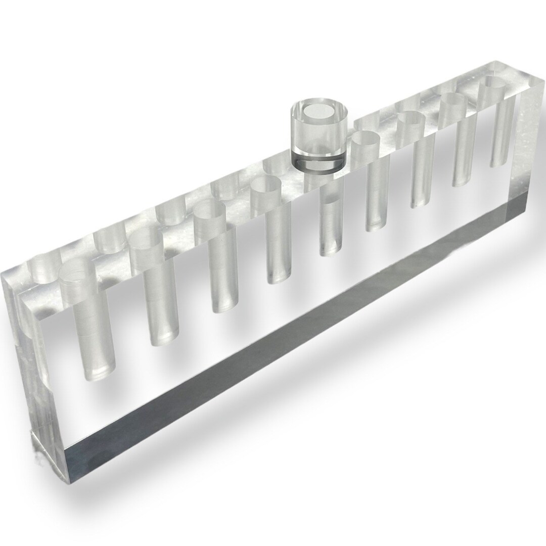 Fancy Crystal Clear Chanukah Lucite Oil Menorah 13.5 X 4 X 1.5 Block - Etsy
