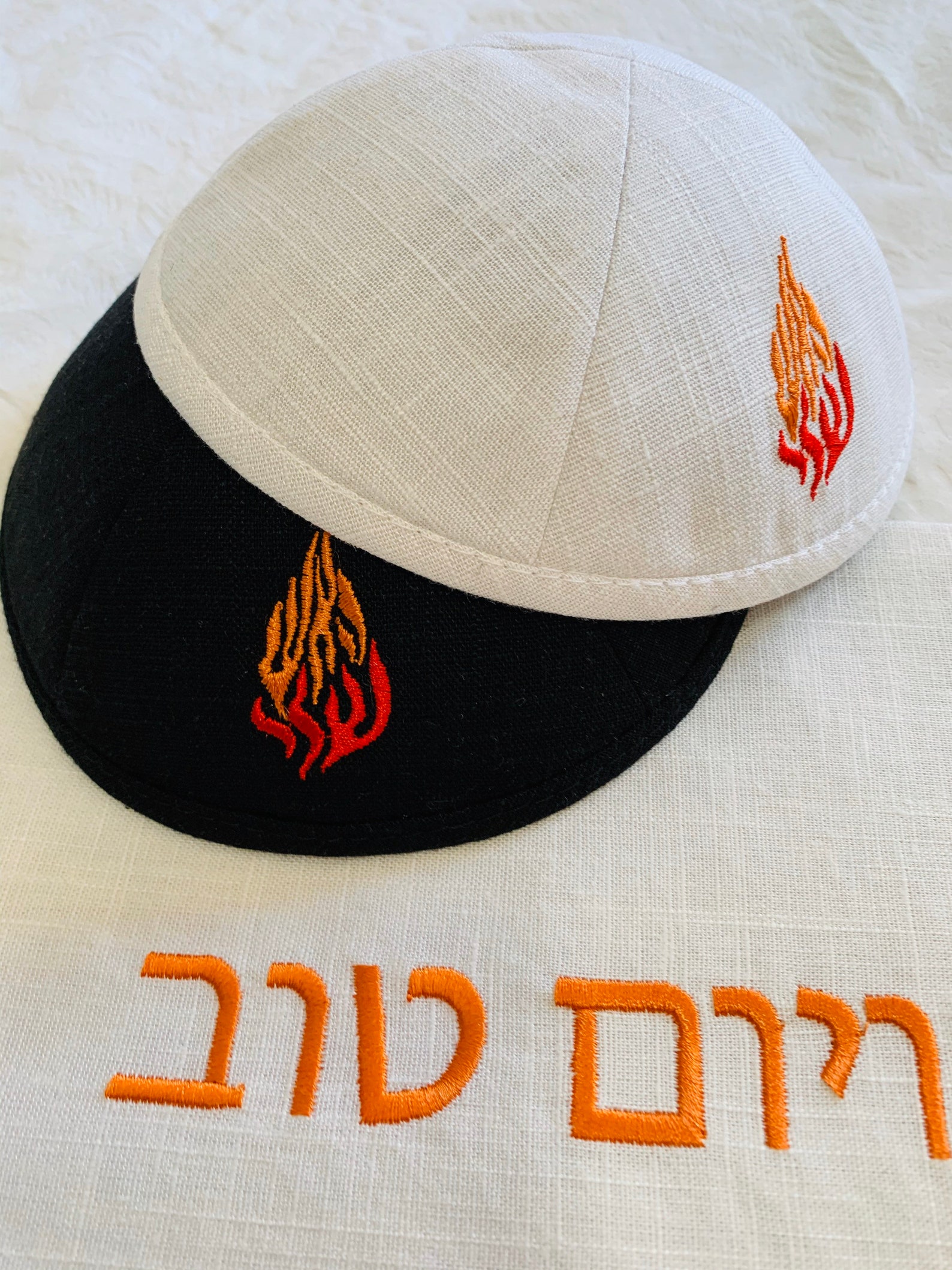 Haesh Sheli Challah Cover Breslev Linen Cloth With Satin | Etsy