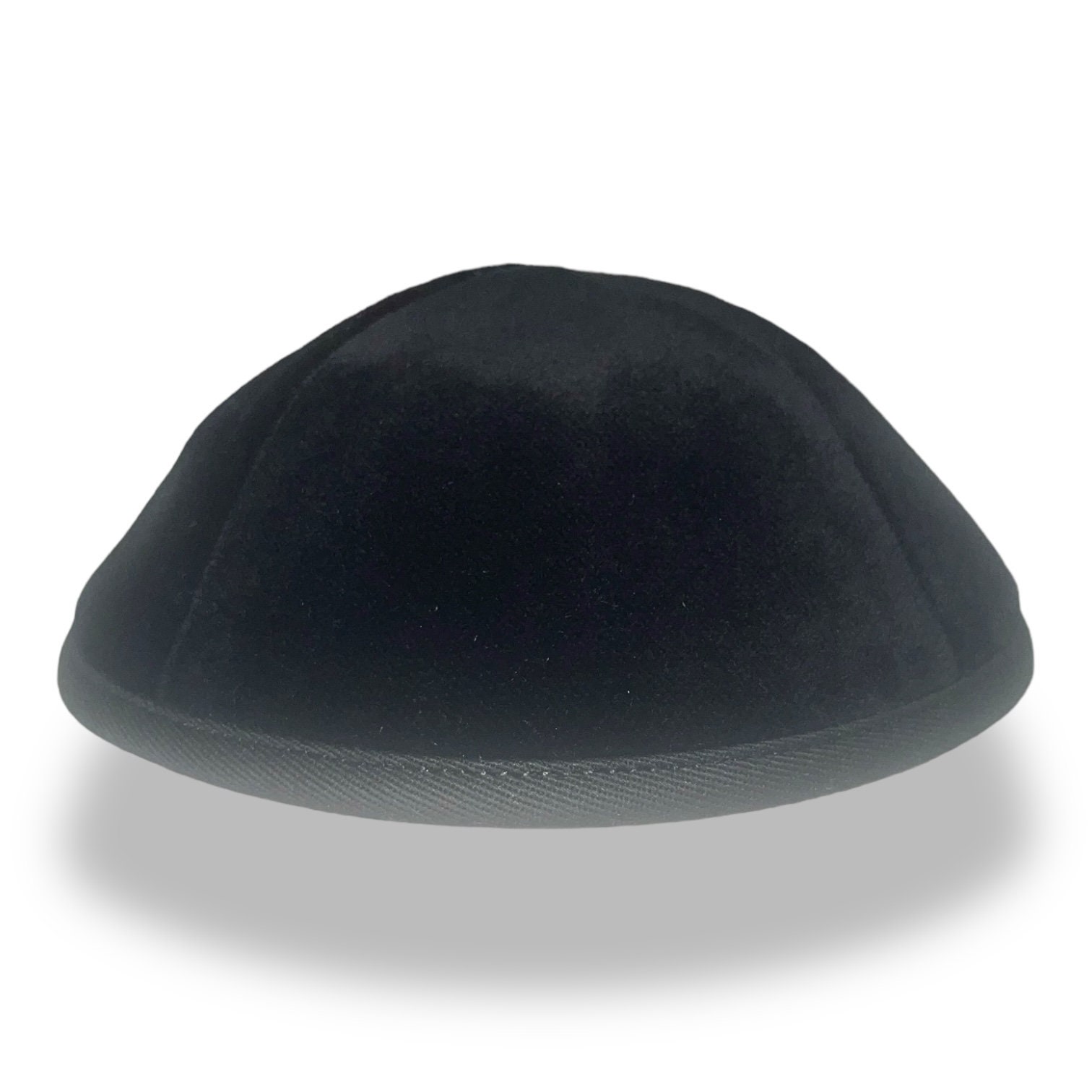 Rich Black Velvet Kippah 4 Panel Design Yarmulke With Hair Clip for ...