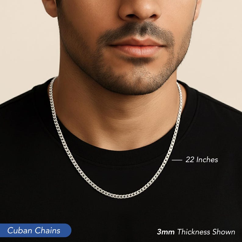 925 Sterling Silver Italian Chain Necklaces, Solid Sterling Silver ...