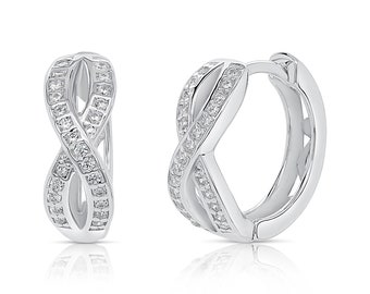 Infinity Silver Hoop Earrings - Etsy
