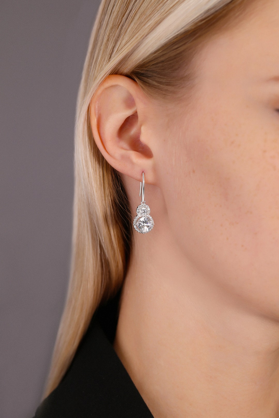 Dangle Earrings, Sterling Silver Dangle Teardrop Earrings - Etsy