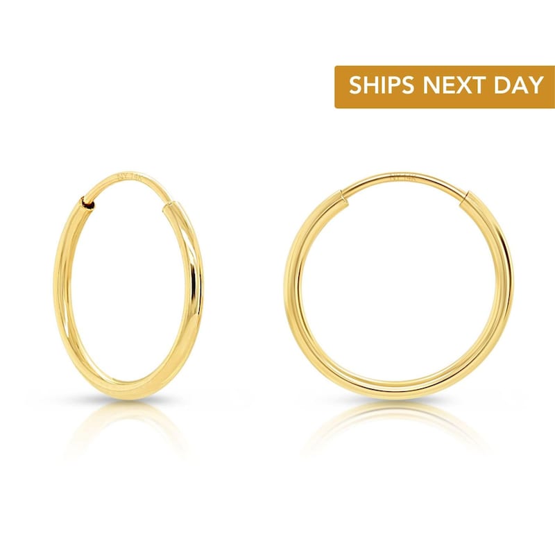 Silver 14mm Hoops Men - Etsy